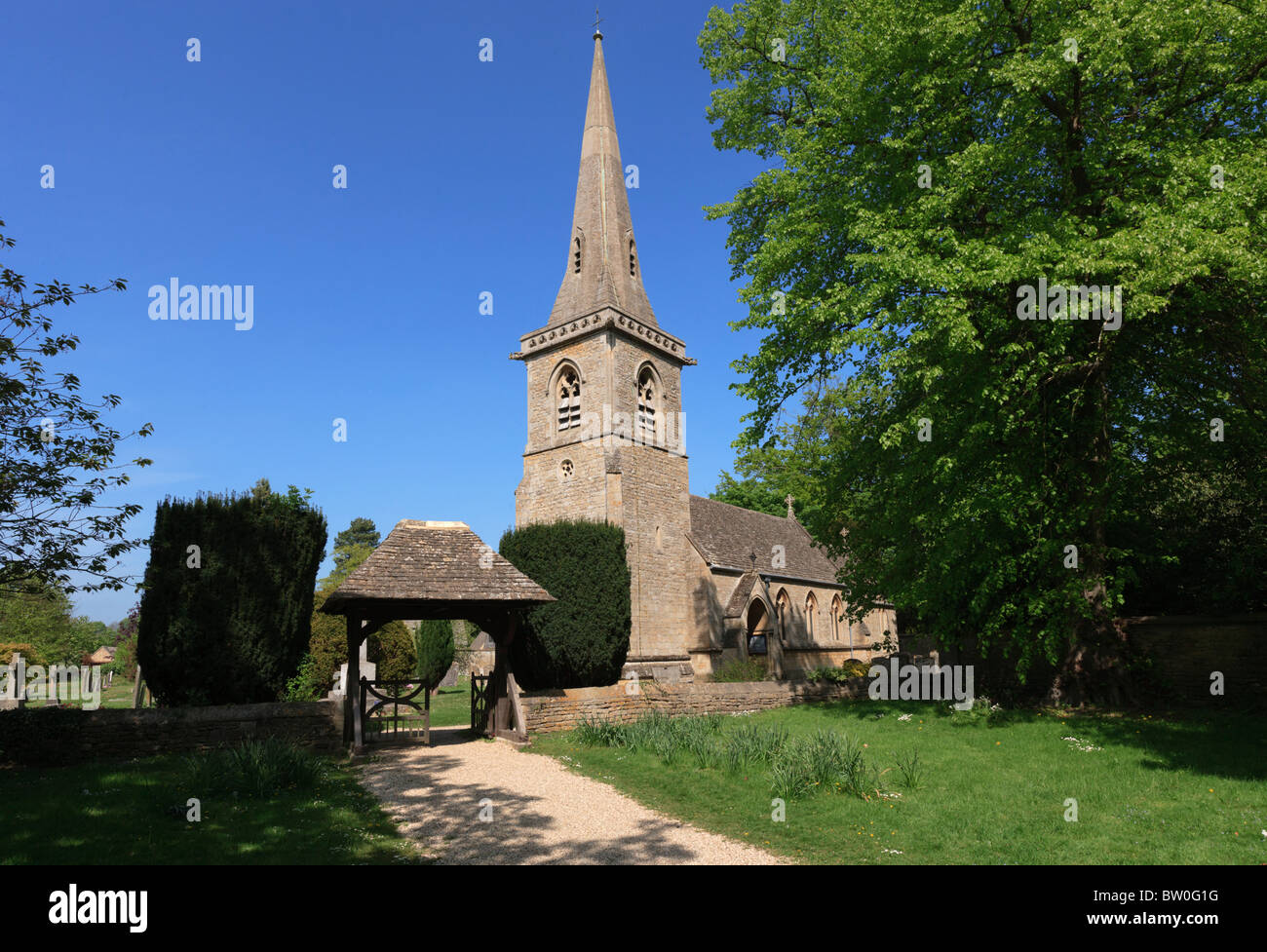 St Mary's Church, Lower Slaughter Stock Photo - Alamy