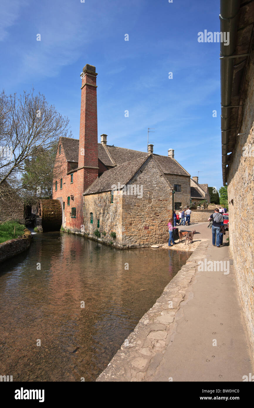 Tourists visiting the museum at The Old Mill, Lower Slaughter ...