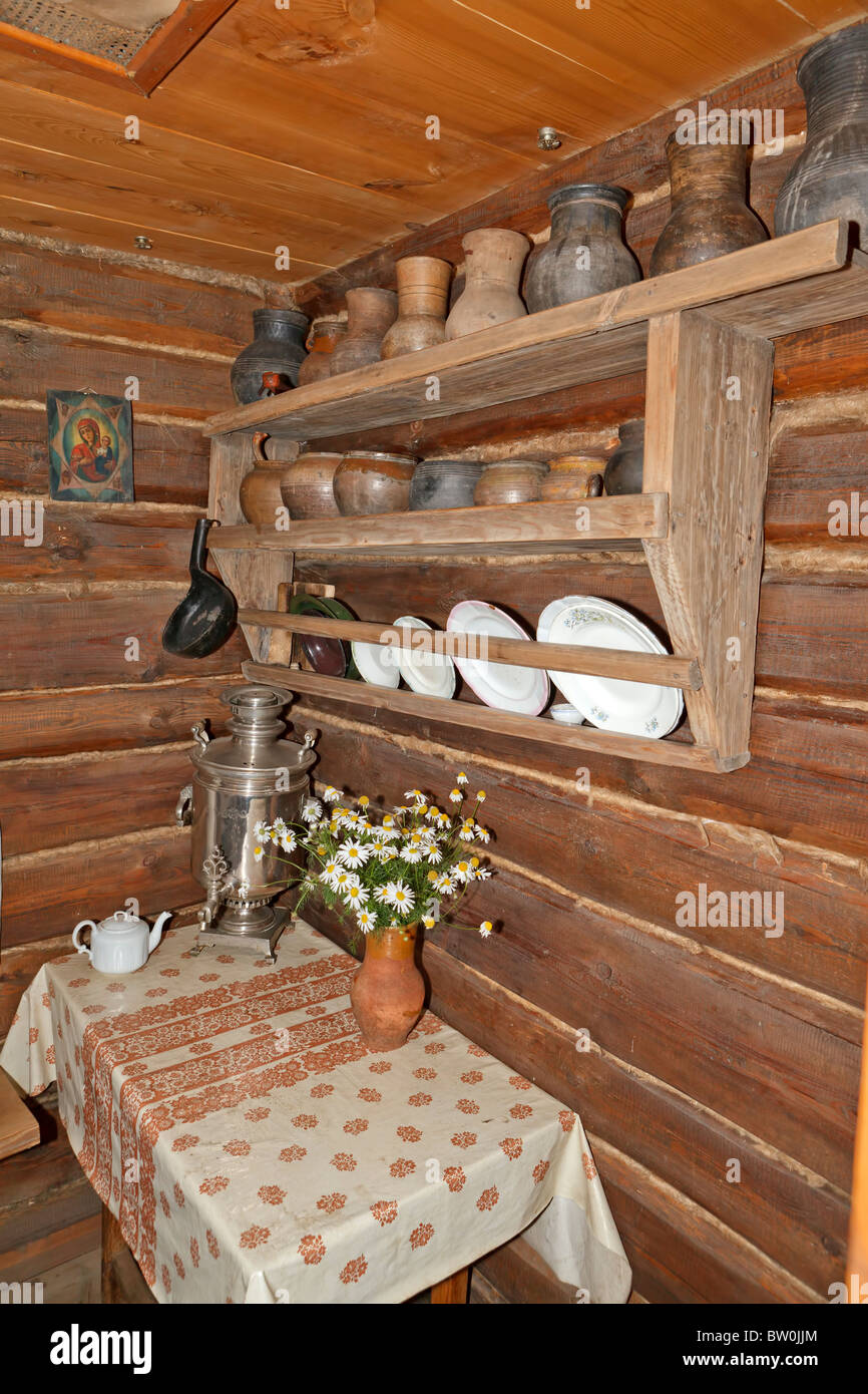 Kitchen furnishings and utensils in the parental house of the Russian ...