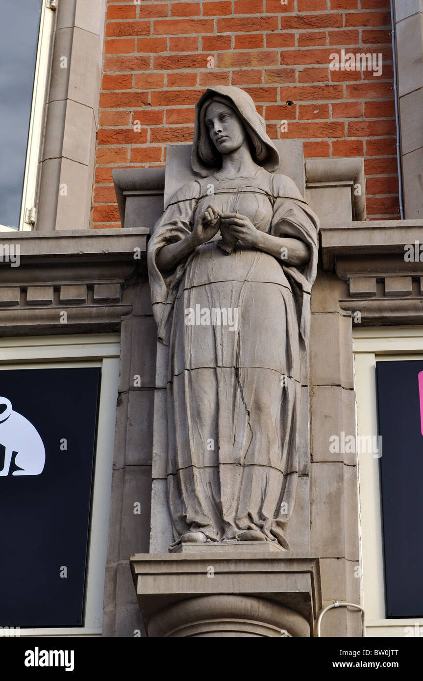 Figure on front of Digbeth Institute, Birmingham, England, UK Stock ...