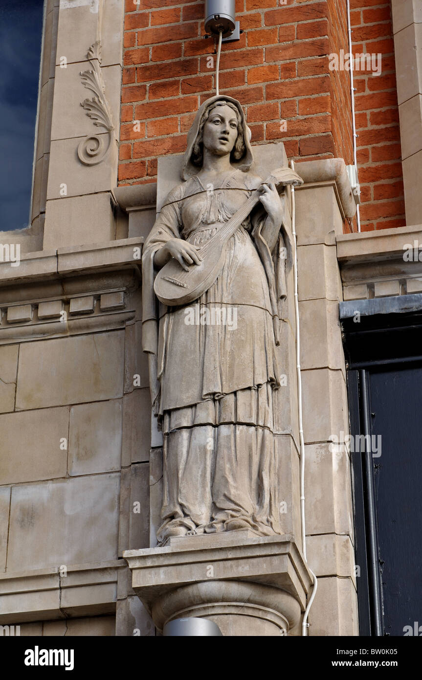 Figure on front of Digbeth Institute, Birmingham, England, UK Stock ...