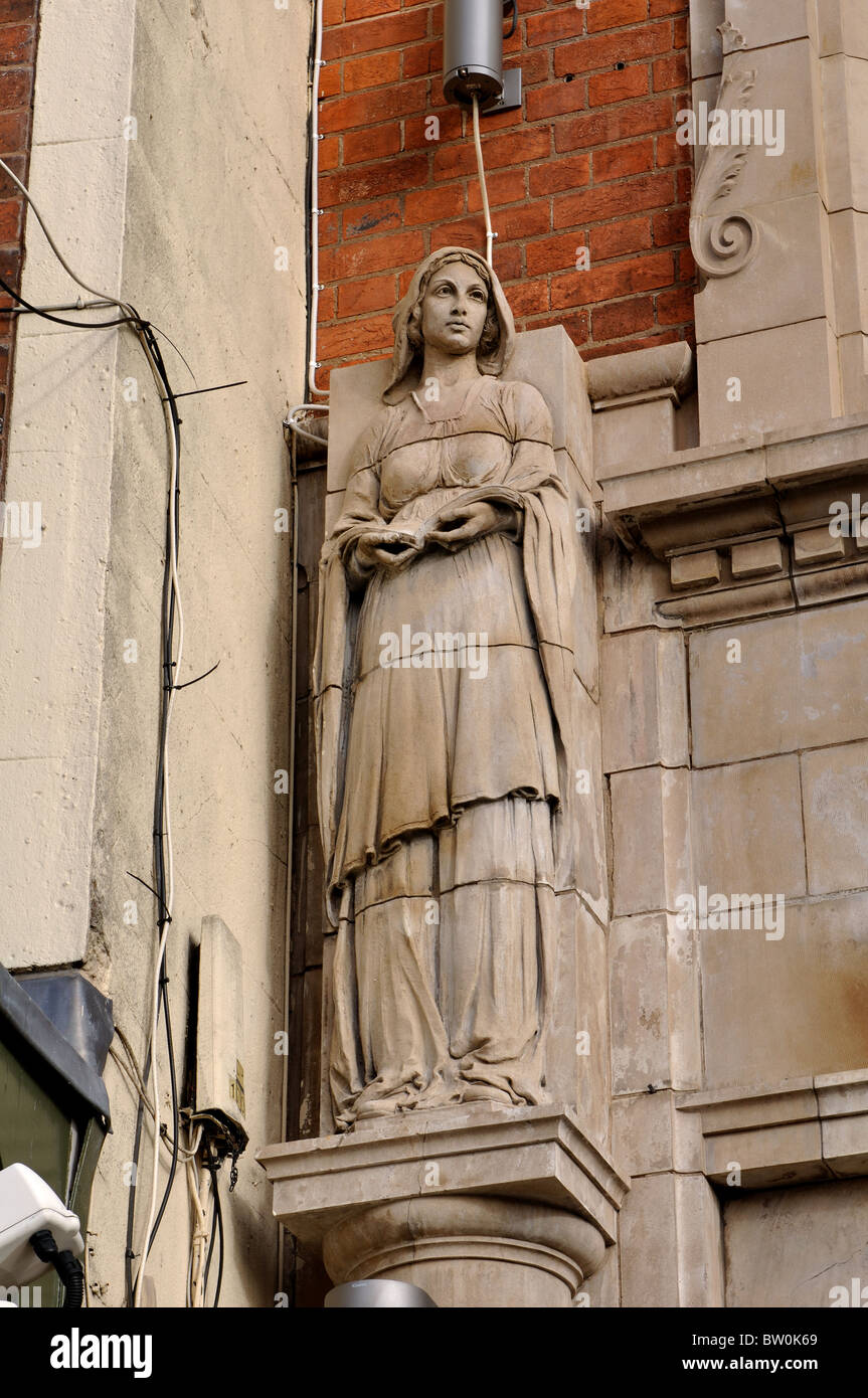 Figure on front of Digbeth Institute, Birmingham, England, UK Stock ...