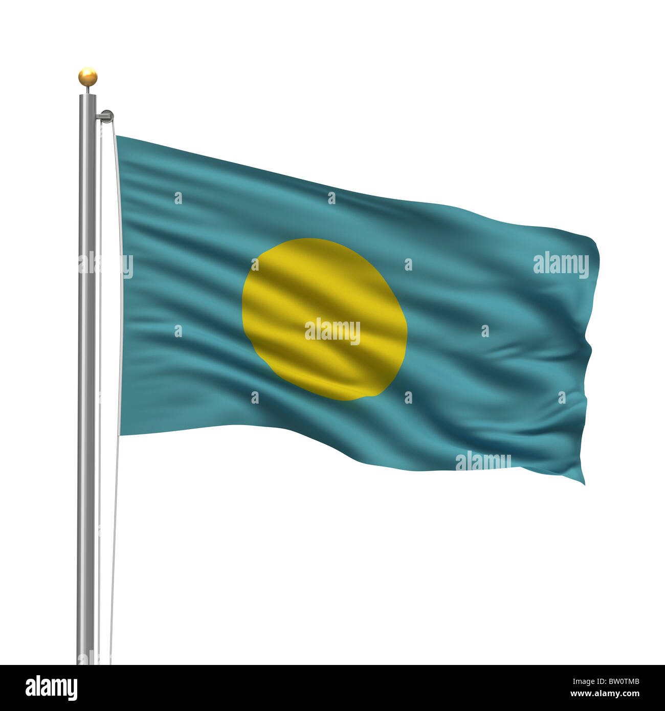 Flag of Palau Stock Photo - Alamy