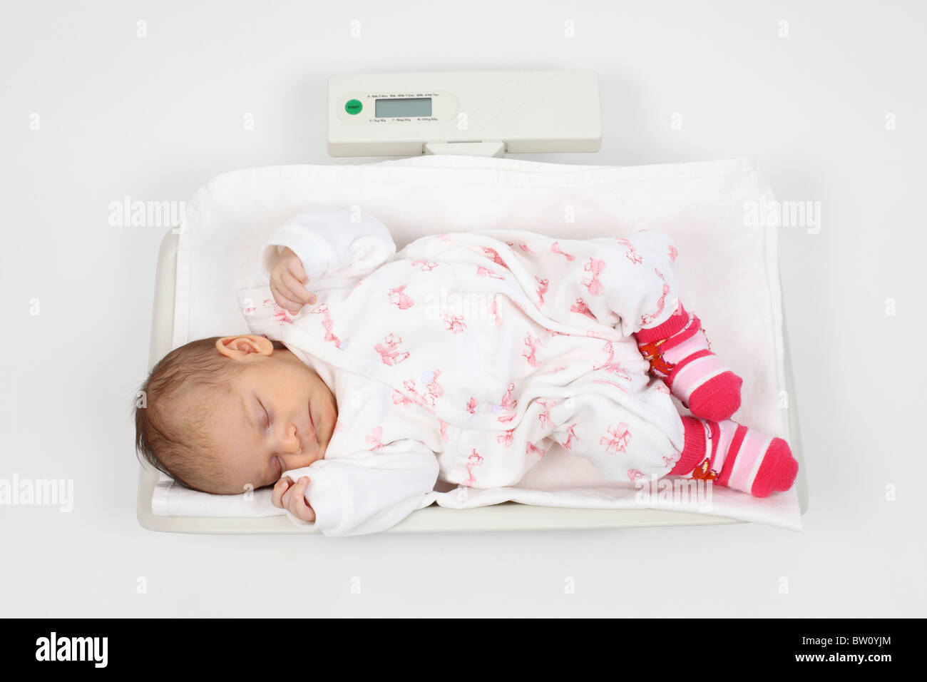 Baby sleeping on a balance Stock Photo - Alamy