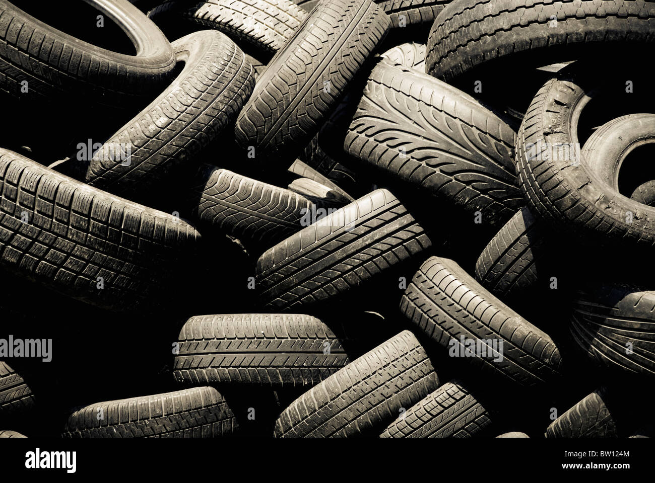 A pile of old tires, recycling Stock Photo - Alamy
