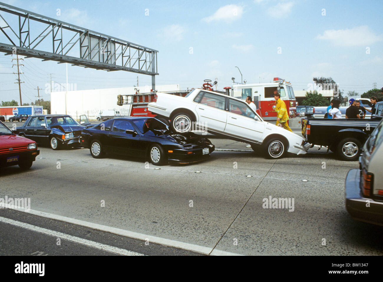 auto accident crash collision freeway California rear-end damage injury ...