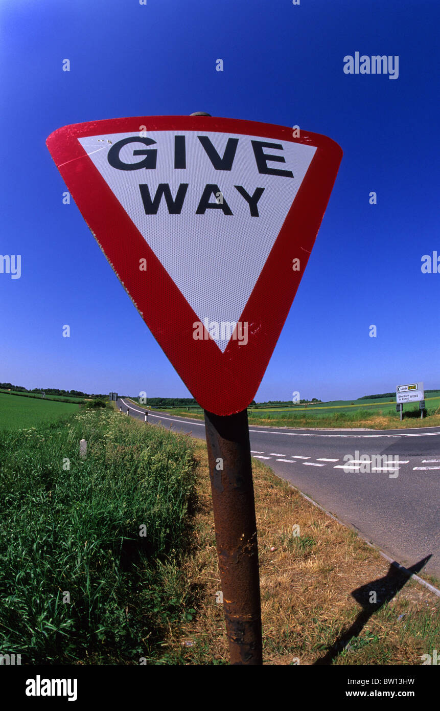 T junction road sign hi-res stock photography and images - Alamy