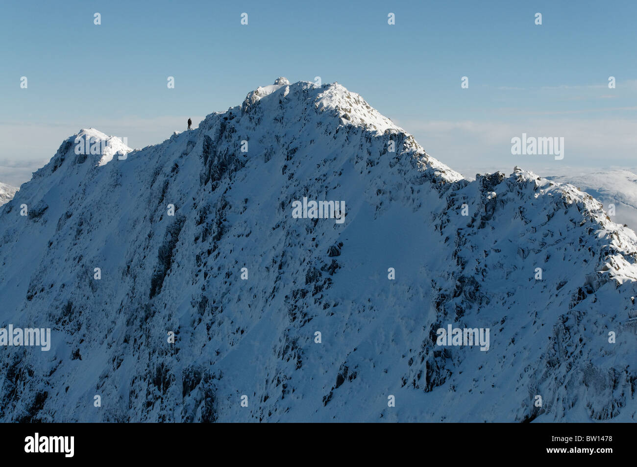 A beautiful Crib Goch in winter Stock Photo - Alamy