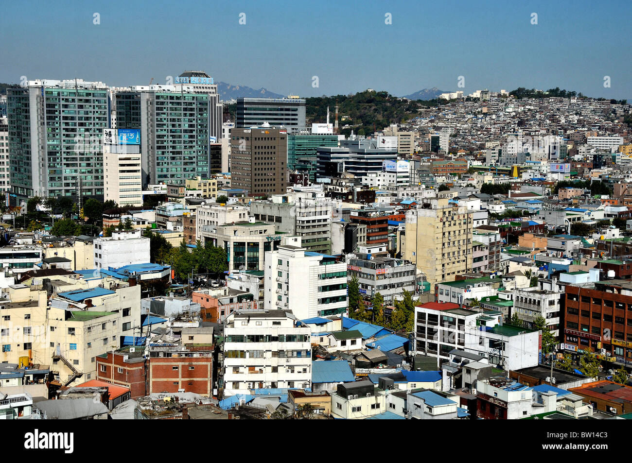 aerial view of Seoul, South Korea Stock Photo - Alamy