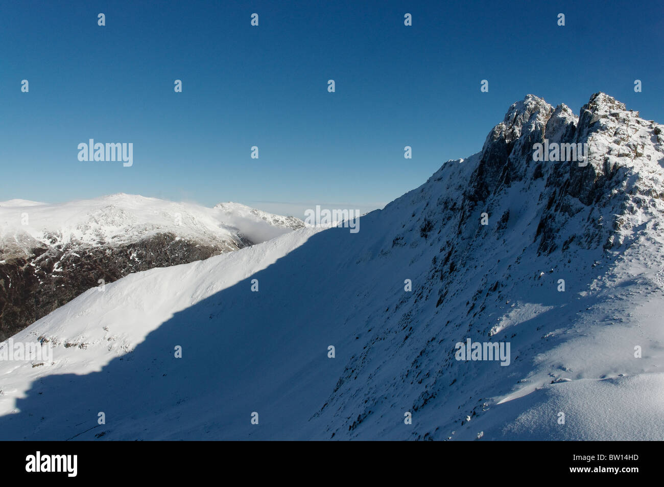 A beautiful Crib Goch in winter Stock Photo - Alamy