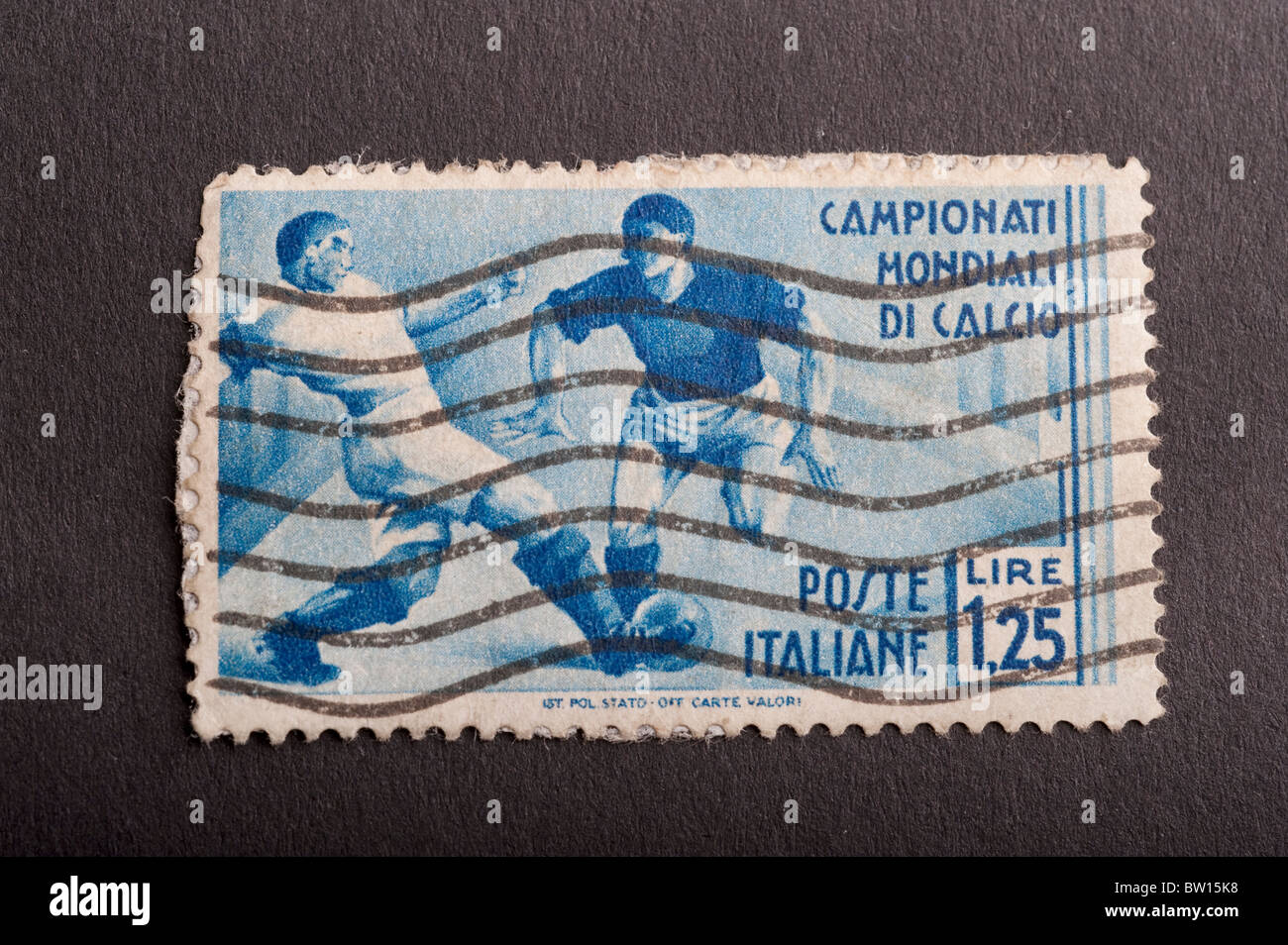 Italian Postage Stamp, Football Stock Photo - Alamy