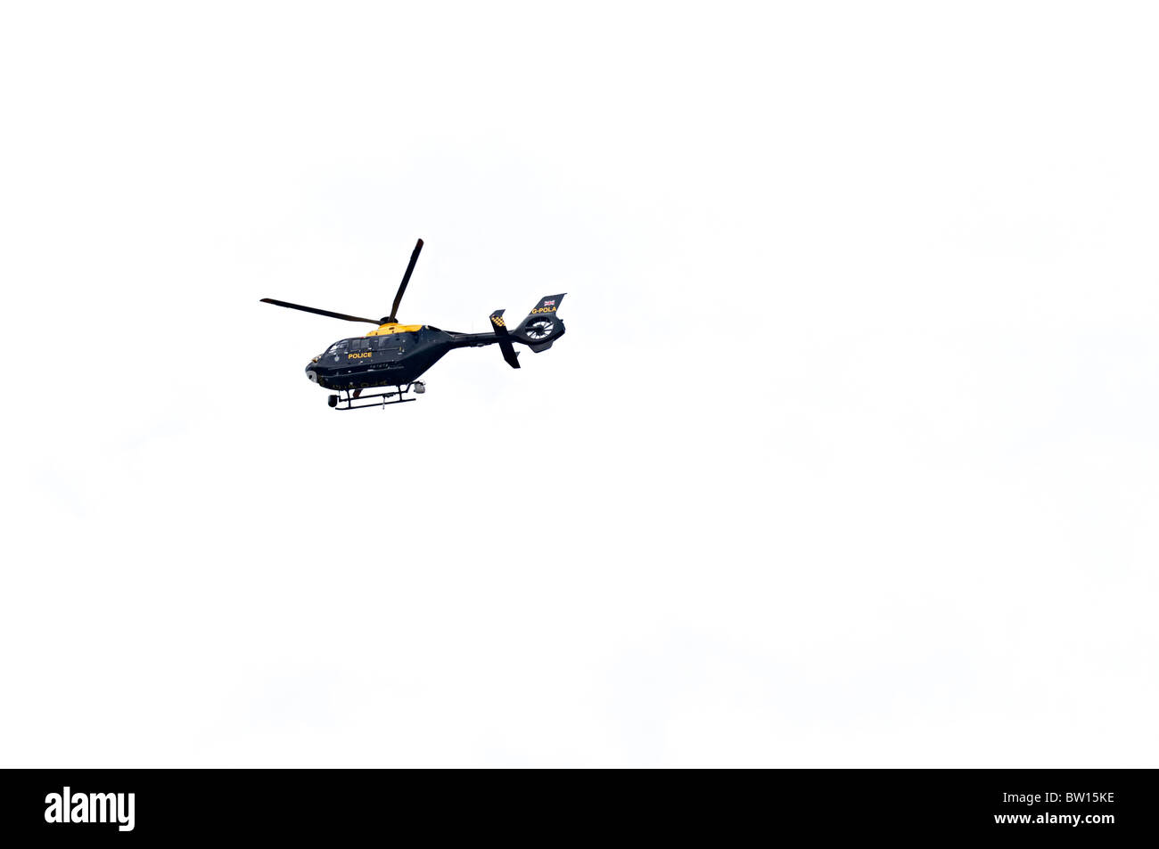 police helicopter flying over Birmingham during papal visit Stock Photo ...