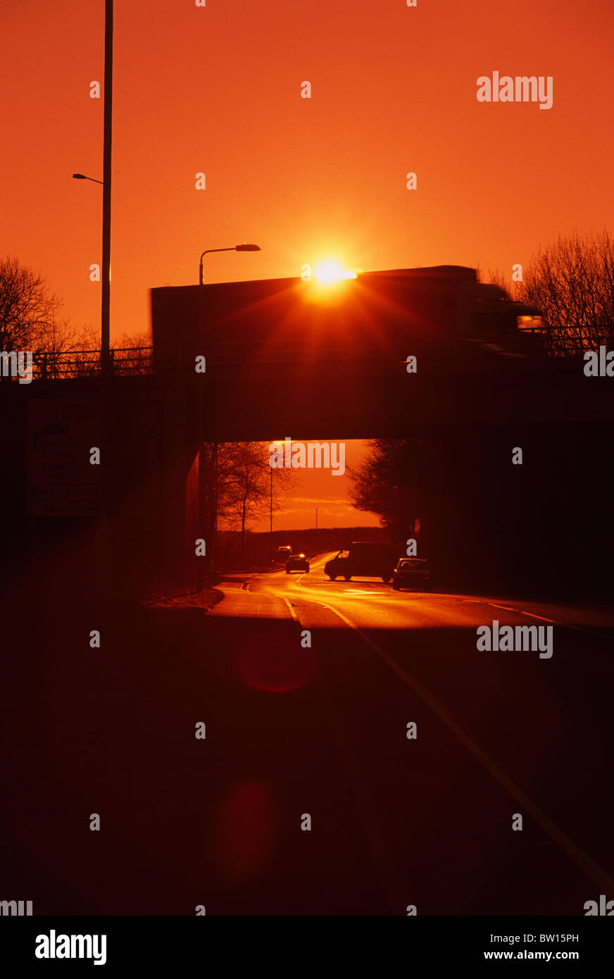 M1 motorway bridge truck hi-res stock photography and images - Alamy