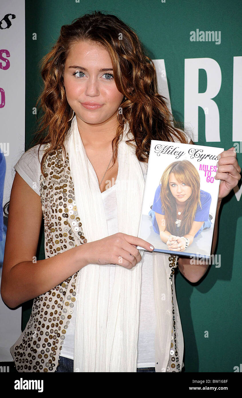 Miley Cyrus MILES TO GO Book Signing Stock Photo - Alamy