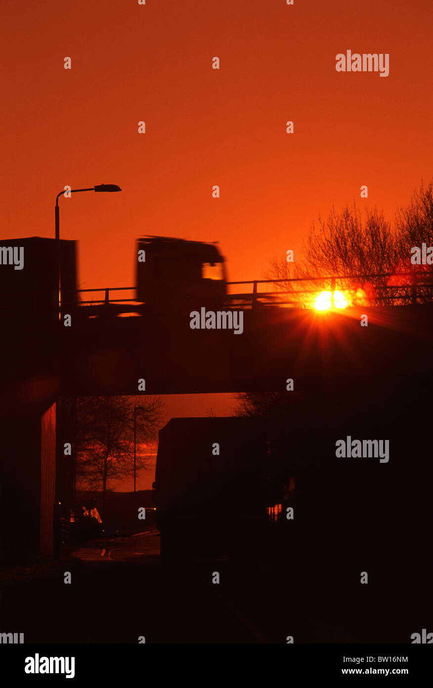 M1 motorway bridge truck hi-res stock photography and images - Alamy