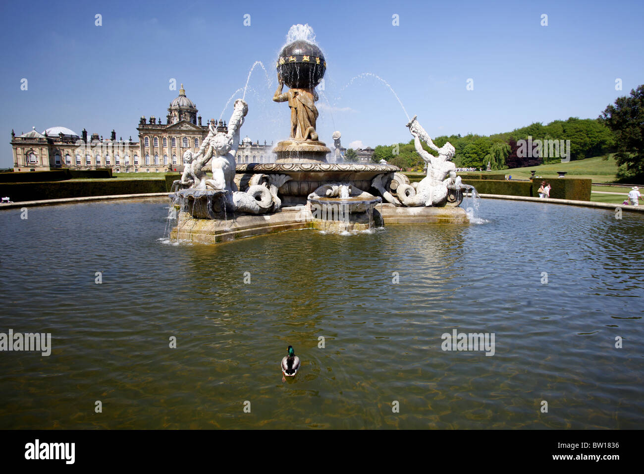 THE ATLAS FOUNTAIN CASTLE HOWARD NORTH YORKSHIRE MALTON NORTH YORKSHIRE ...
