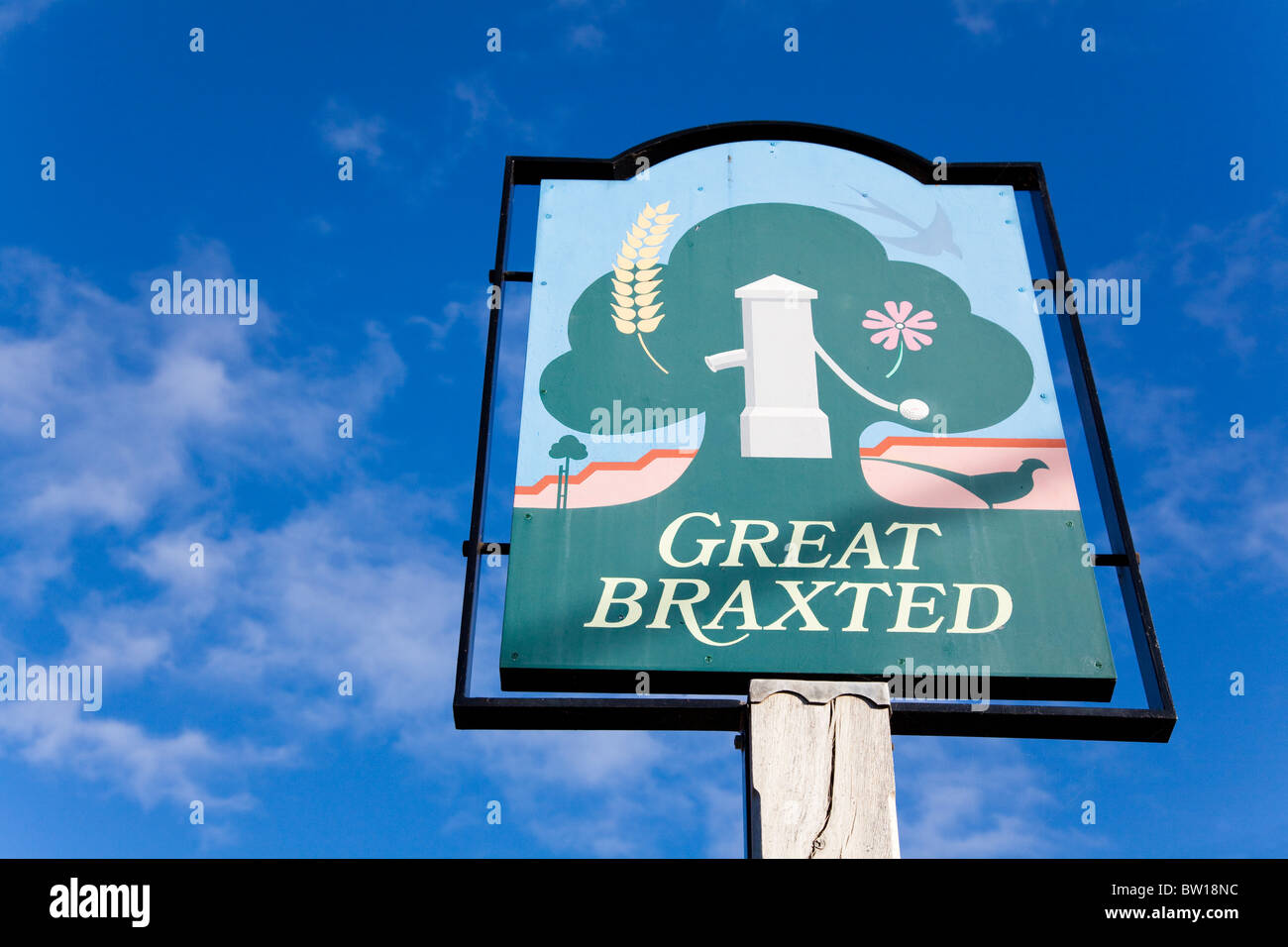 Village Sign, Great Braxted, Essex, UK Stock Photo - Alamy