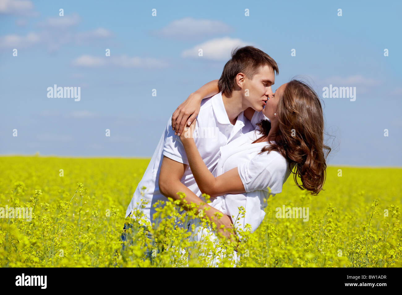 Image amorous couple kissing in hi-res stock photography and images - Alamy