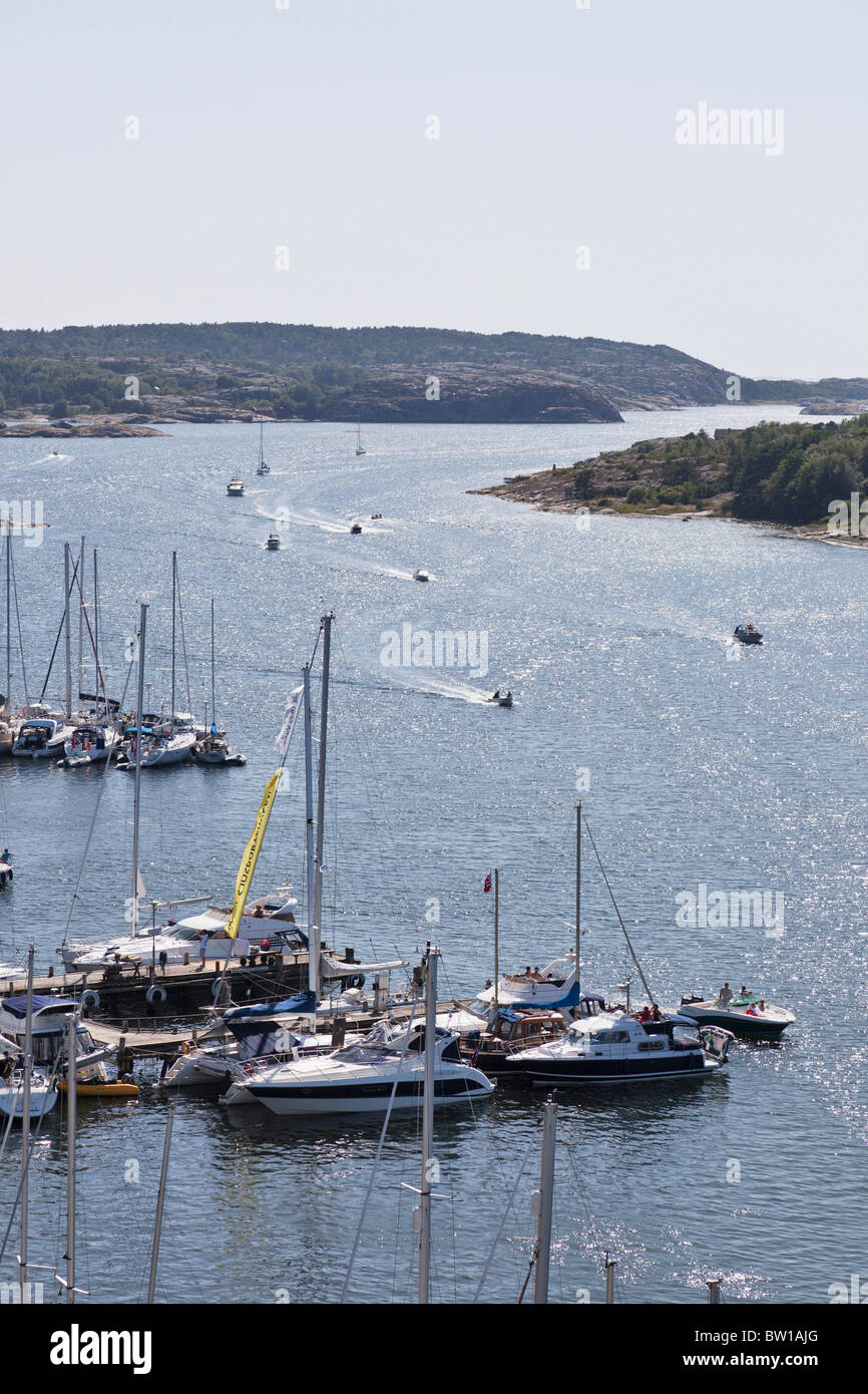 View of the Port of Grebbestad at the Swedish west coast Stock Photo ...