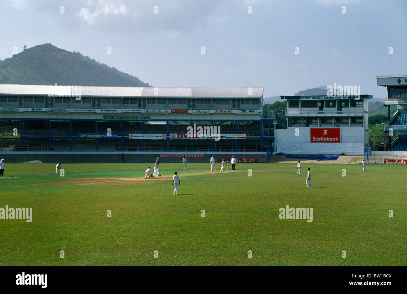 Trinidad Port Of Spain Queens Park Cricket Club Game In Progress Stock ...
