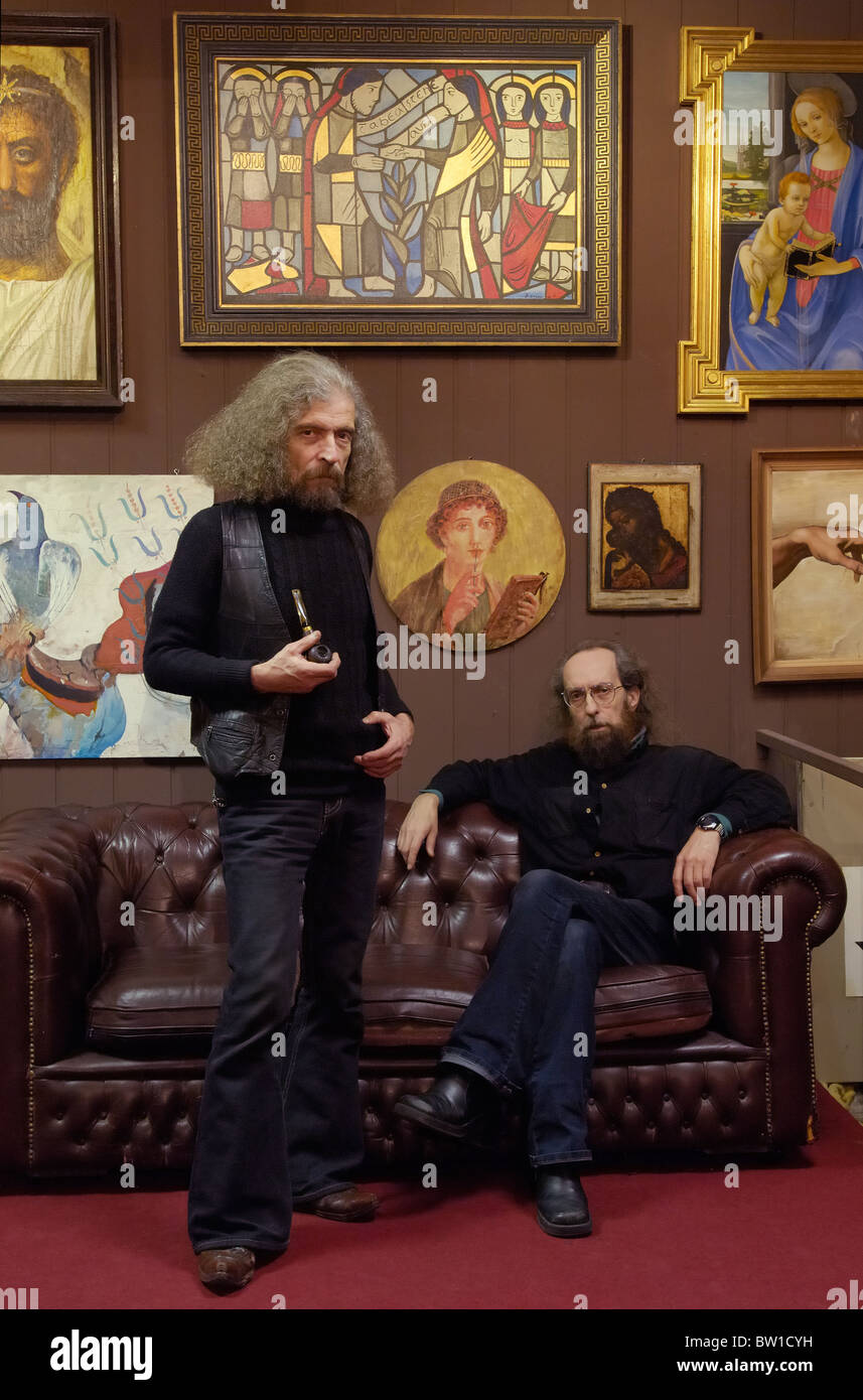 Eugene and Michael Posin, Posin Art Salon, Berlin, Germany Stock Photo ...