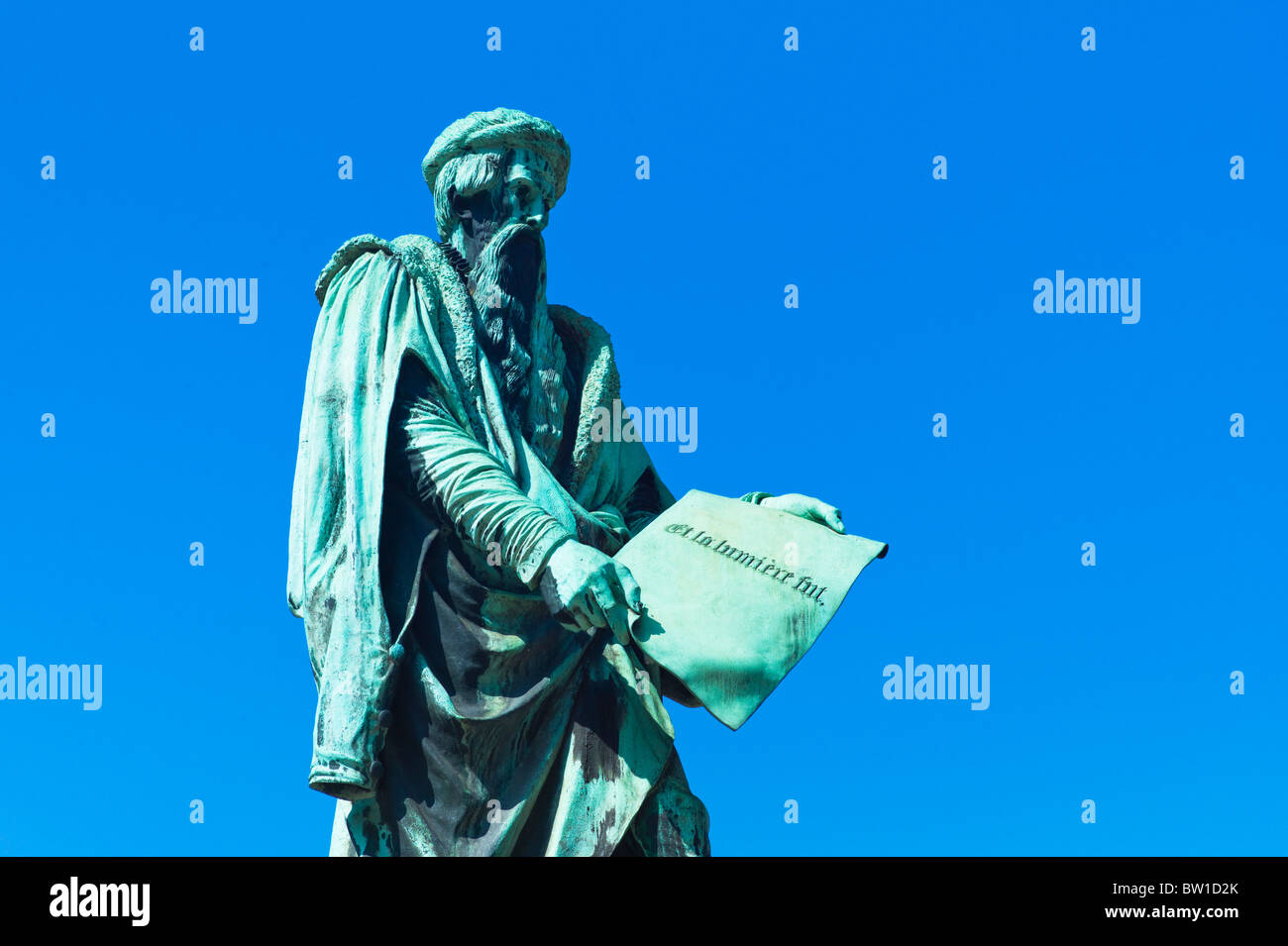 Gutenberg statue by David D'Angers 1840, Strasbourg, Alsace, France ...