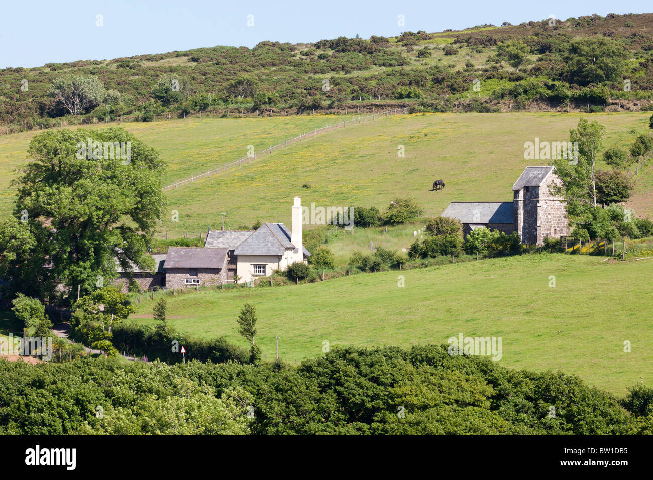 The tiny, remote church at Stoke Pero, the highest church on Exmoor ...