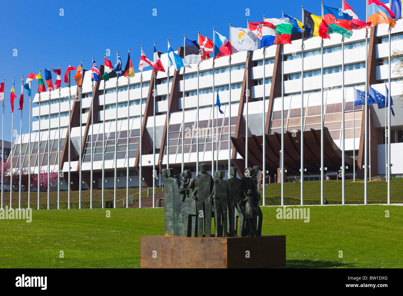Human Rights monument in front of the Council of Europe building ...