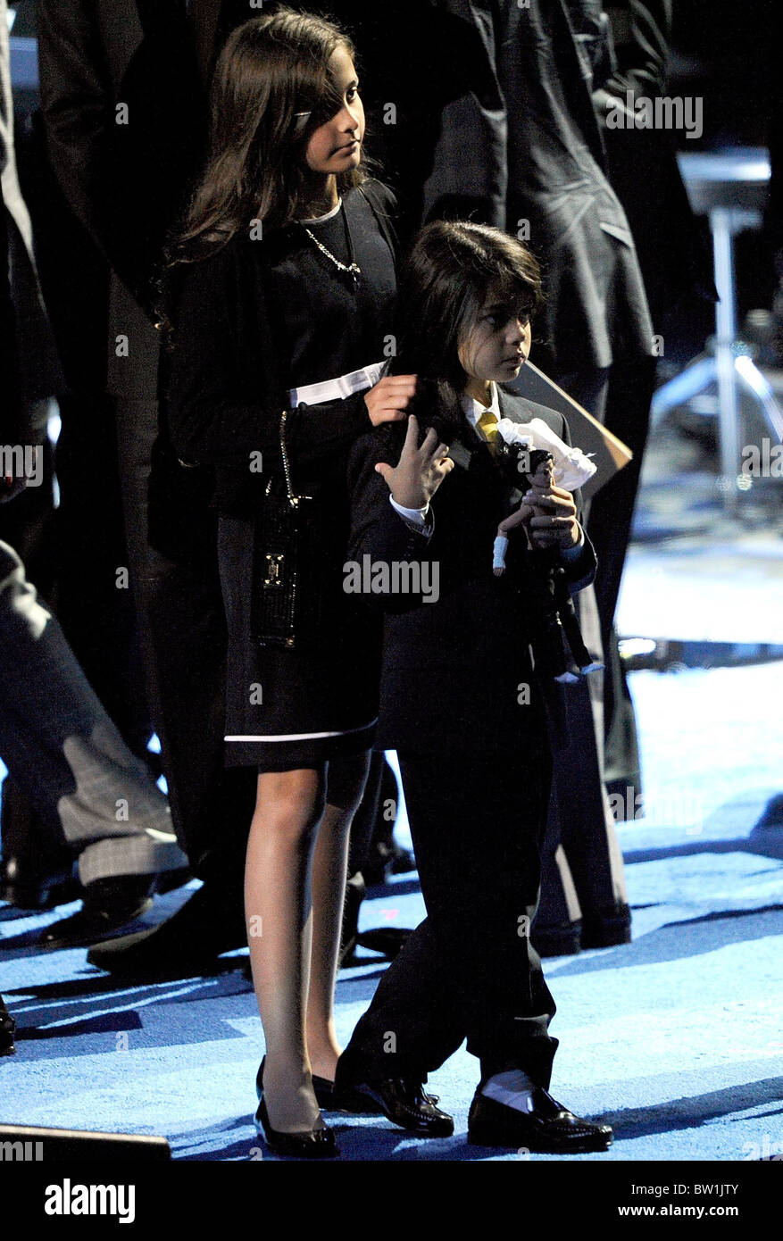 Michael Jackson Public Memorial Service - Inside Stock Photo - Alamy