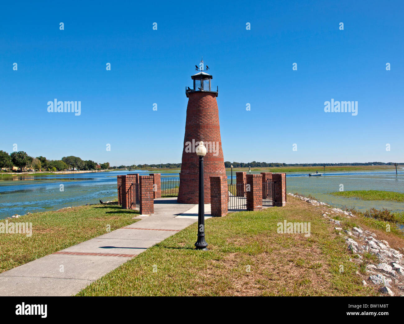 Lighthouse on Lake Tohopekaliga at the Port of Kissimmee just South of ...