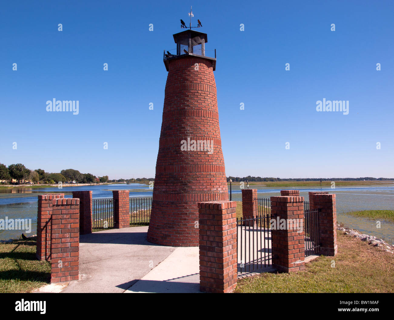 Lighthouse on Lake Tohopekaliga at the Port of Kissimmee just South of ...