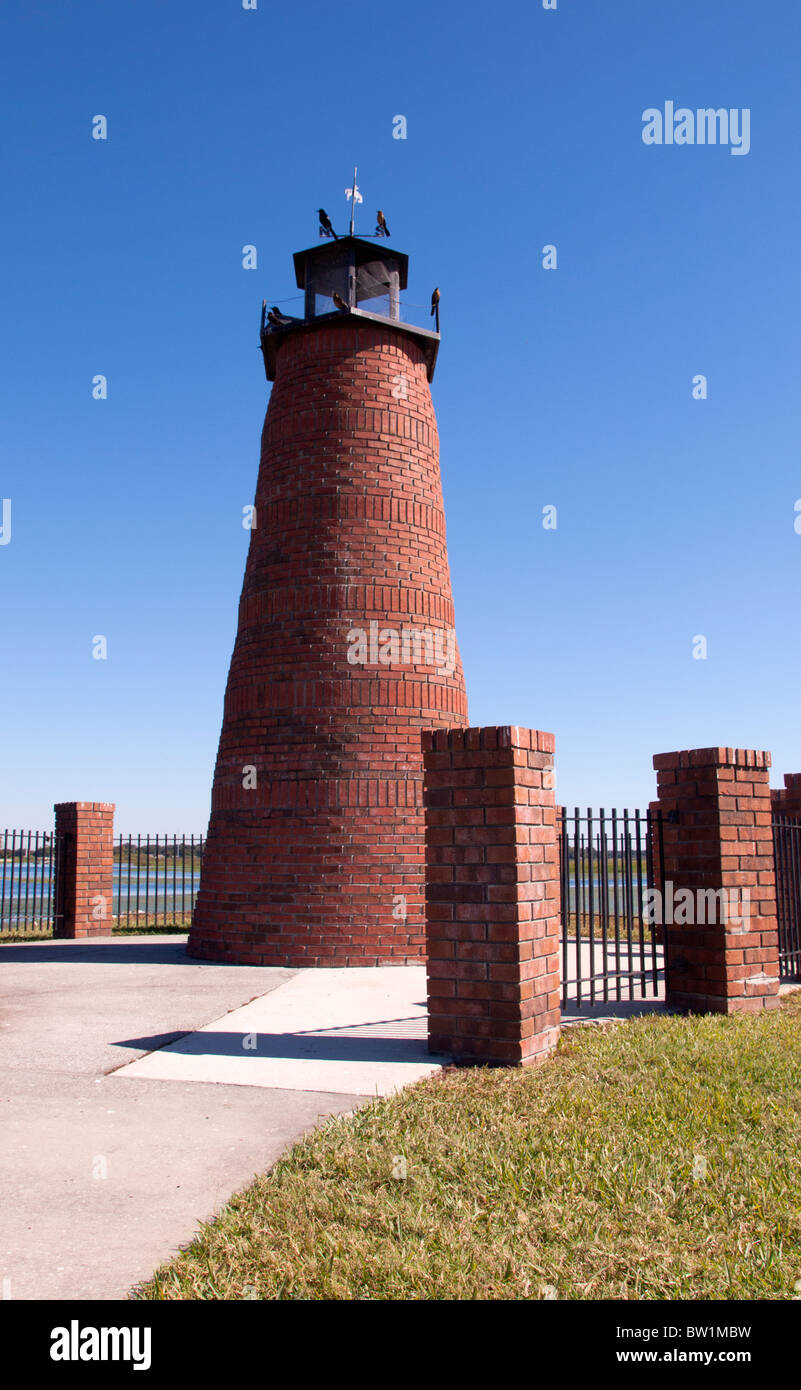 Lighthouse on Lake Tohopekaliga at the Port of Kissimmee just South of ...