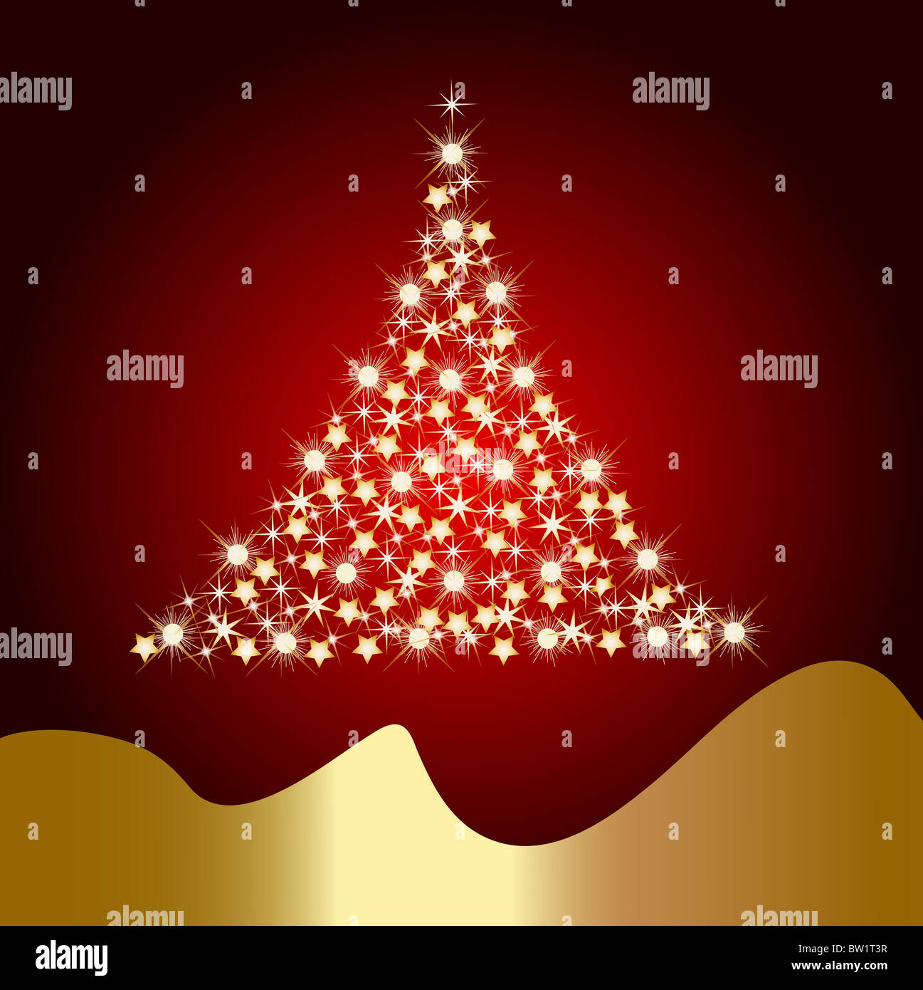 sparkling golden christmas tree Stock Photo - Alamy