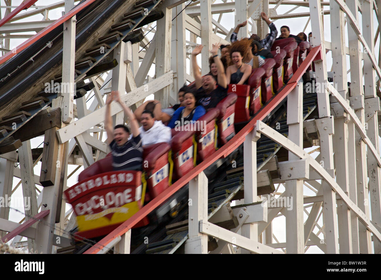 Old wooden roller coaster hi-res stock photography and images - Alamy