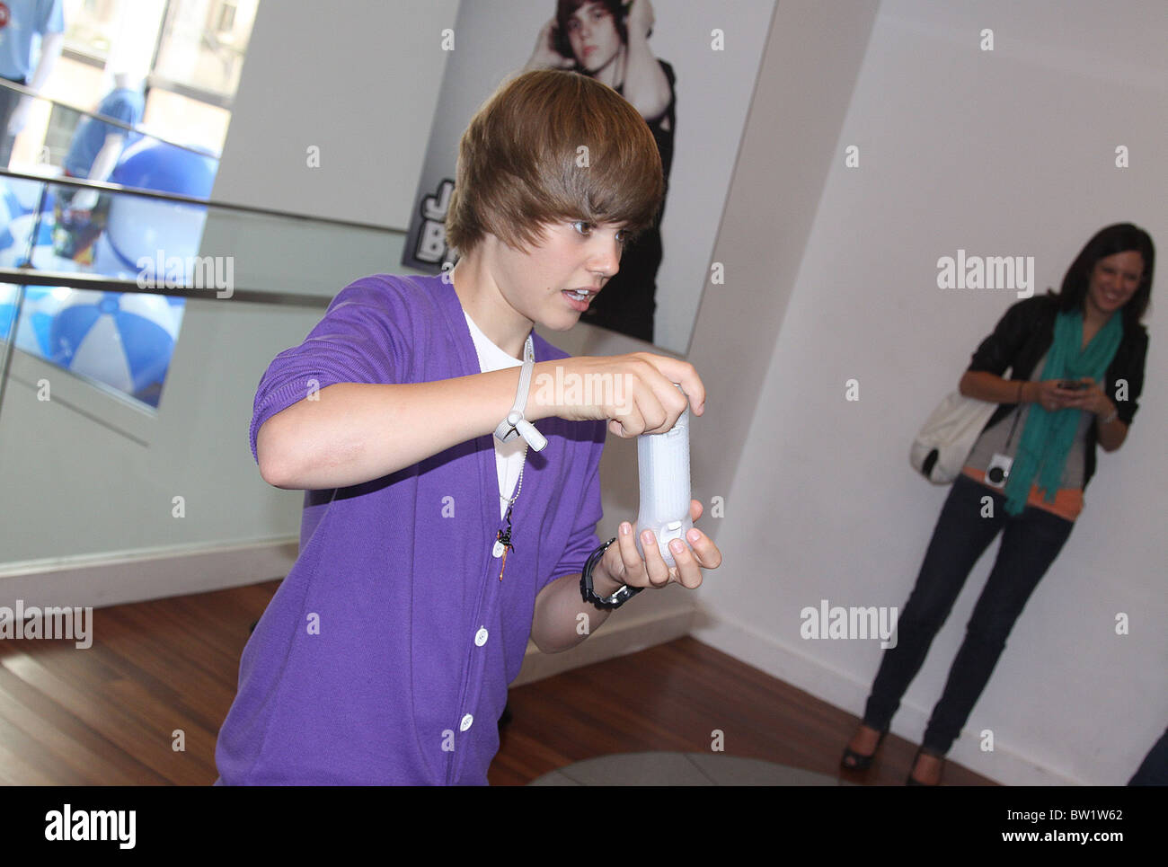 Justin Bieber Concert and Autograph Signing Stock Photo - Alamy