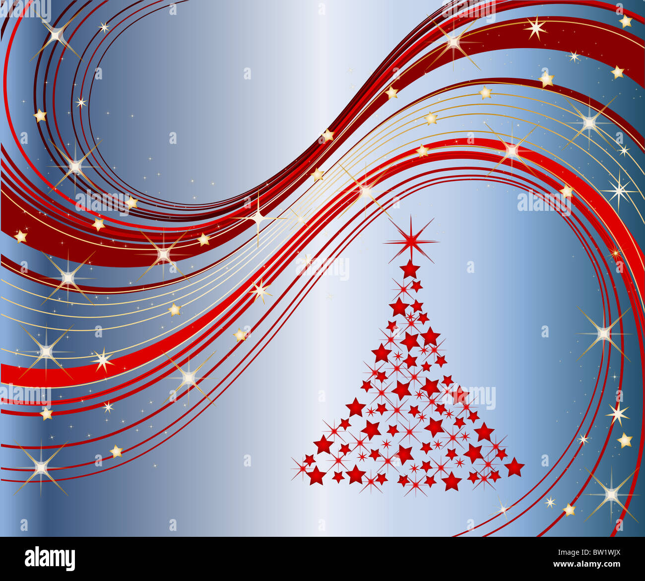 sparkling golden christmas tree Stock Photo - Alamy