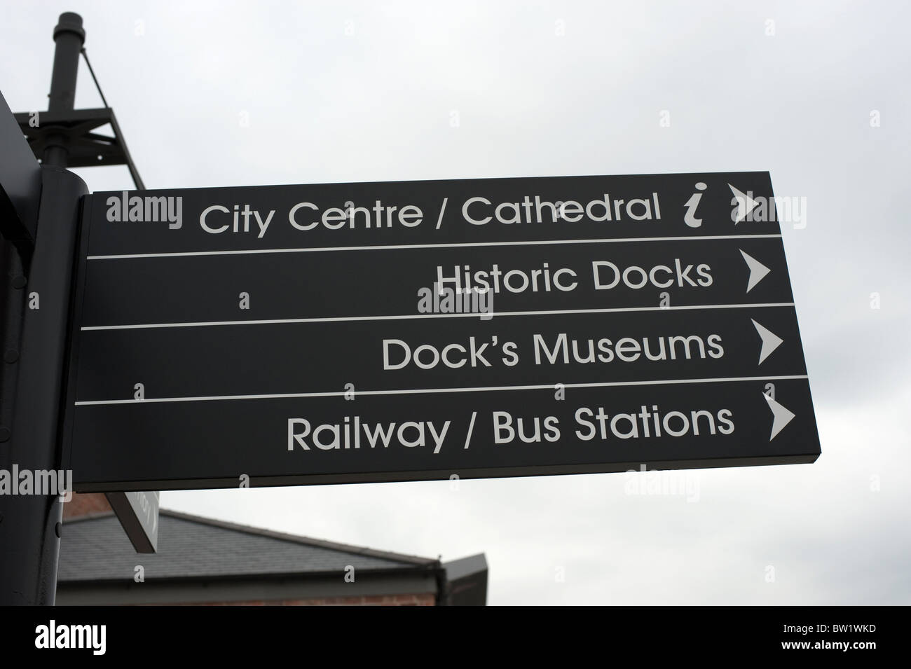 Tourist Signs Gloucester Stock Photo - Alamy