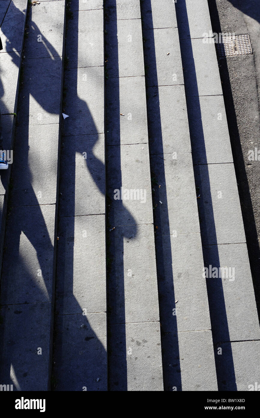 Shadow man stairs hi-res stock photography and images - Alamy
