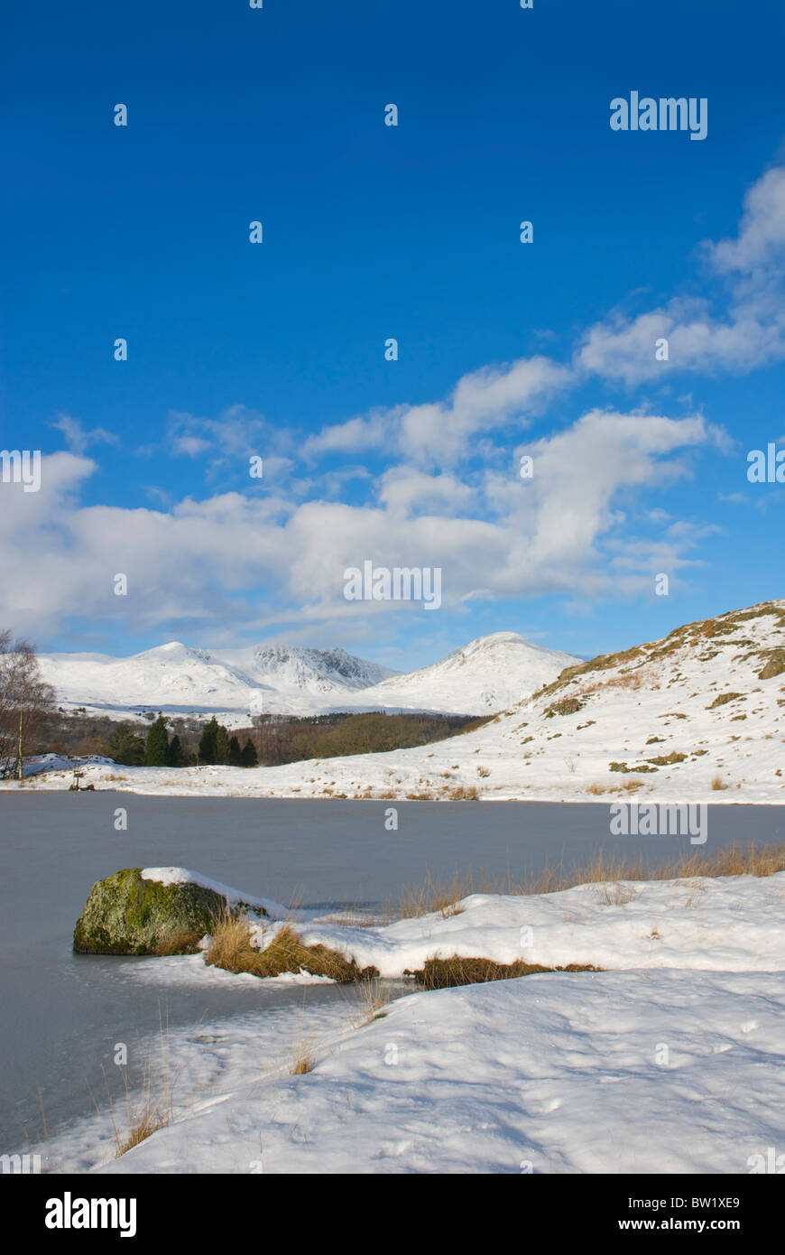 Kelly Hall Tarn, on Torver Common, and the Coniston hills, Lake ...