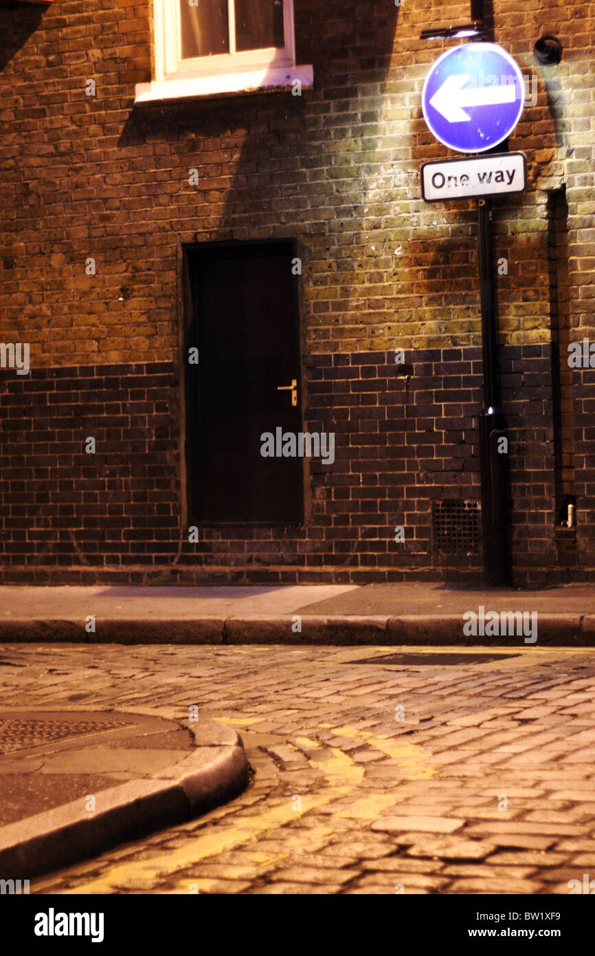 Empty one way street hi-res stock photography and images - Alamy