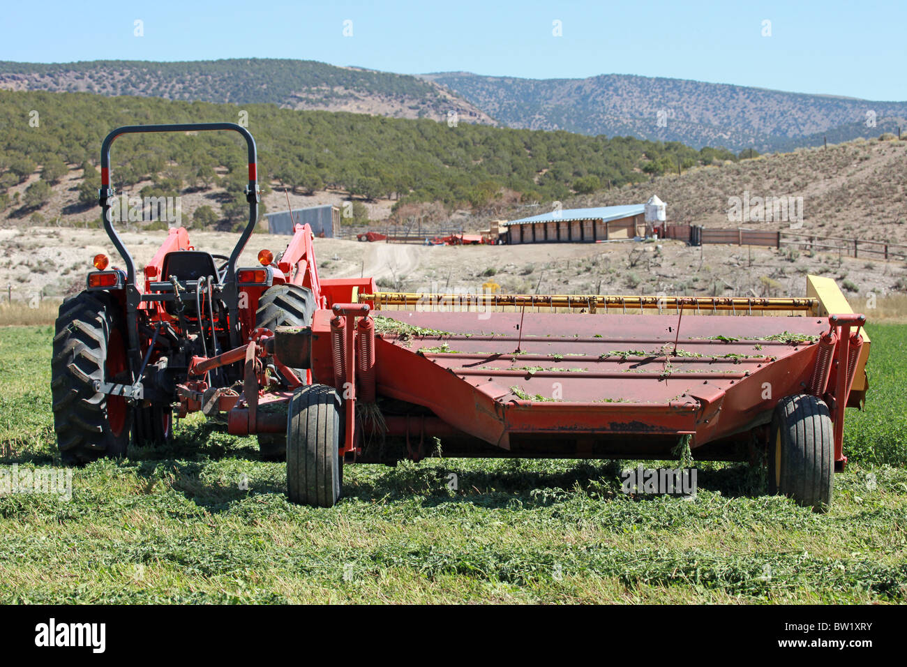 Swather in grass hi-res stock photography and images - Alamy