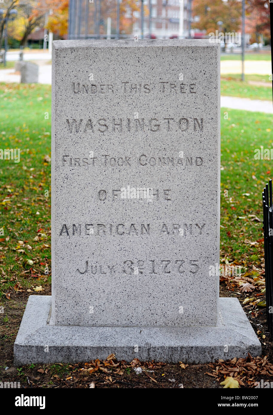 Commemorative stone of George Washington University of Harvard ...
