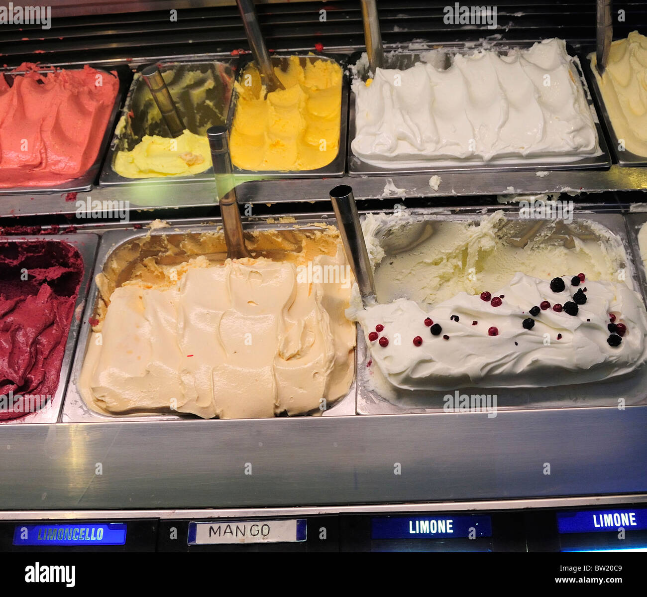 Ice cream flavours Stock Photo - Alamy