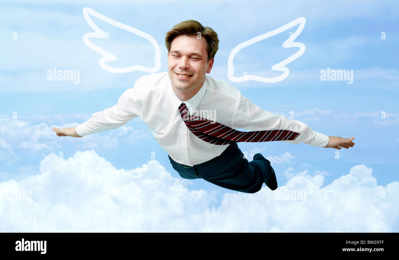 Human Flying With Wings