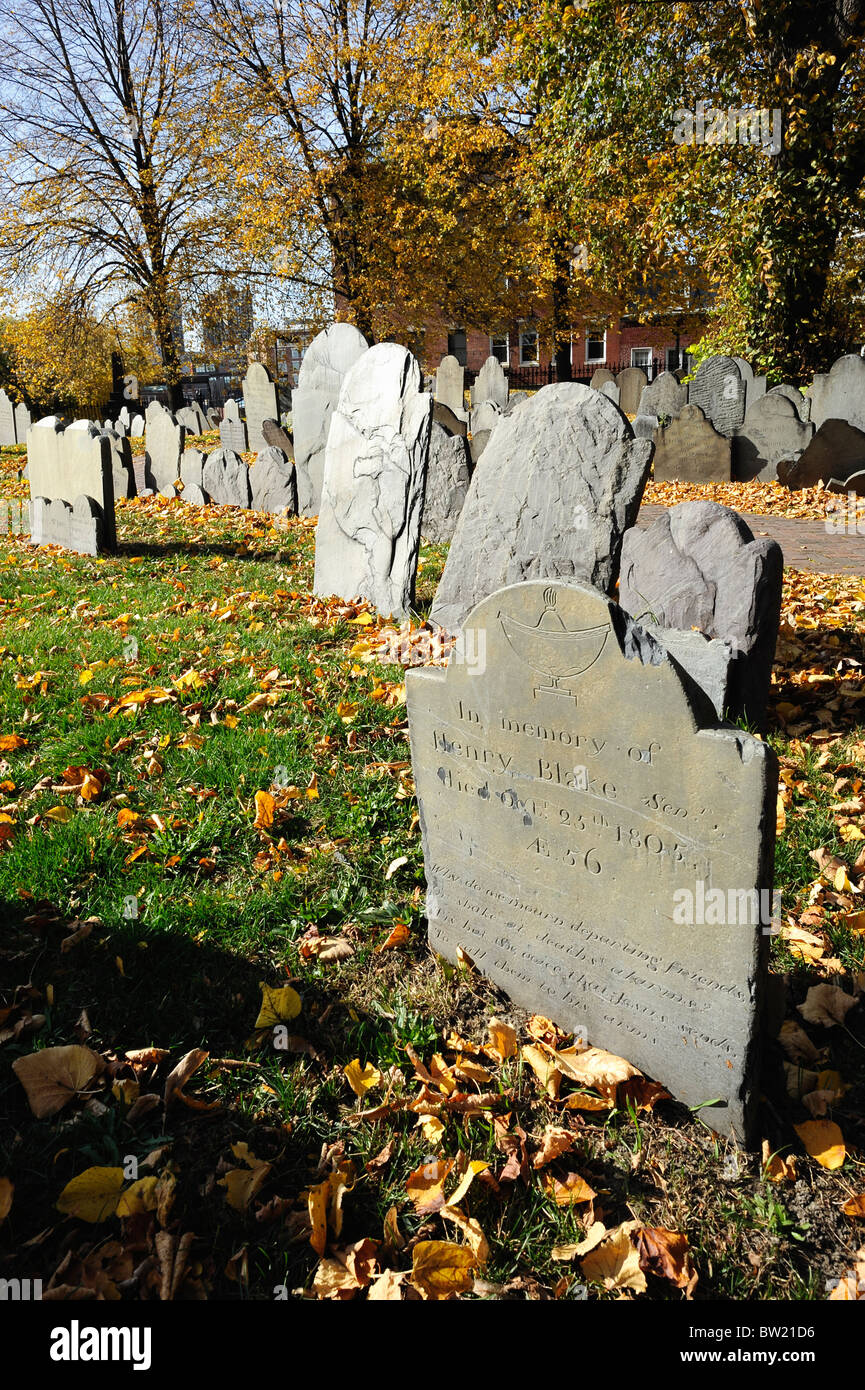 Copp hill burying ground boston hi-res stock photography and images - Alamy