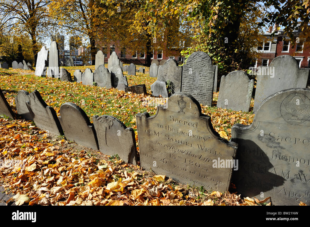 Copp hill burying ground boston hi-res stock photography and images - Alamy