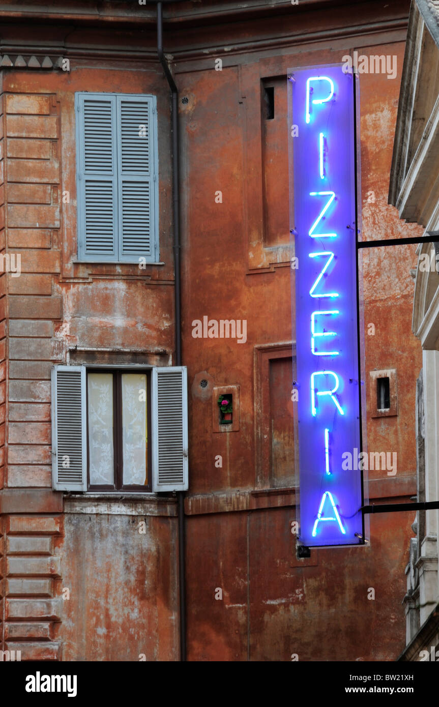 Pizzeria sign, near Piazza Navona in Rome Stock Photo - Alamy