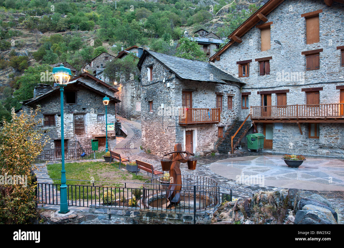 Tavascan village. Pyrenees. Lleida Province. Catalunya. Spain Stock ...