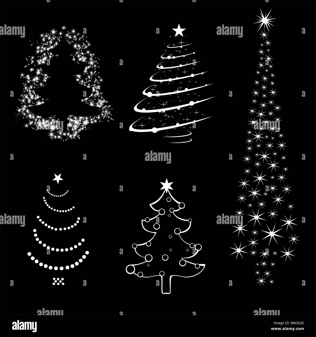 Christmas tree stars holiday Black and White Stock Photos & Images - Alamy