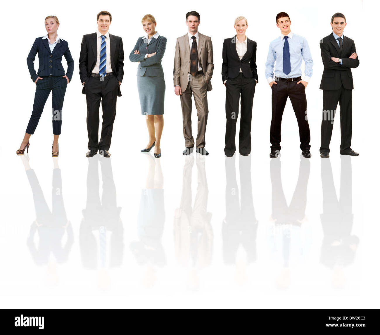 Collage of several business people in different poses Stock Photo - Alamy